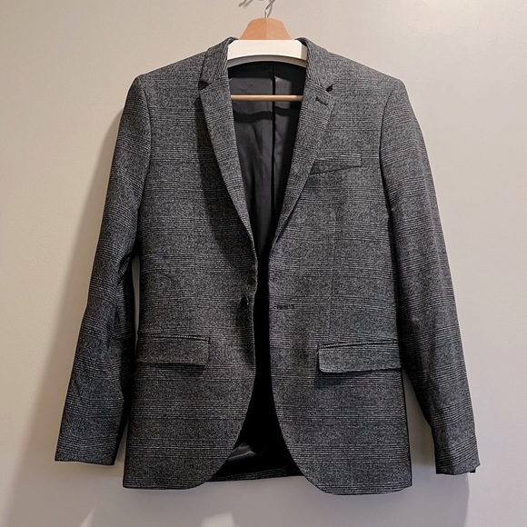 H&M | Suits & Blazers | Hm Skinny Fit Checked 3piece Suit Jacket Vest ...
